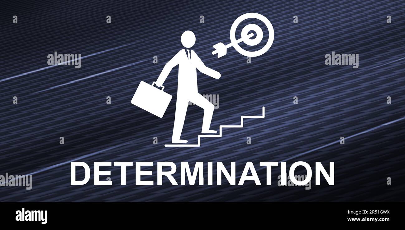 Illustration of a determination concept Stock Photo - Alamy