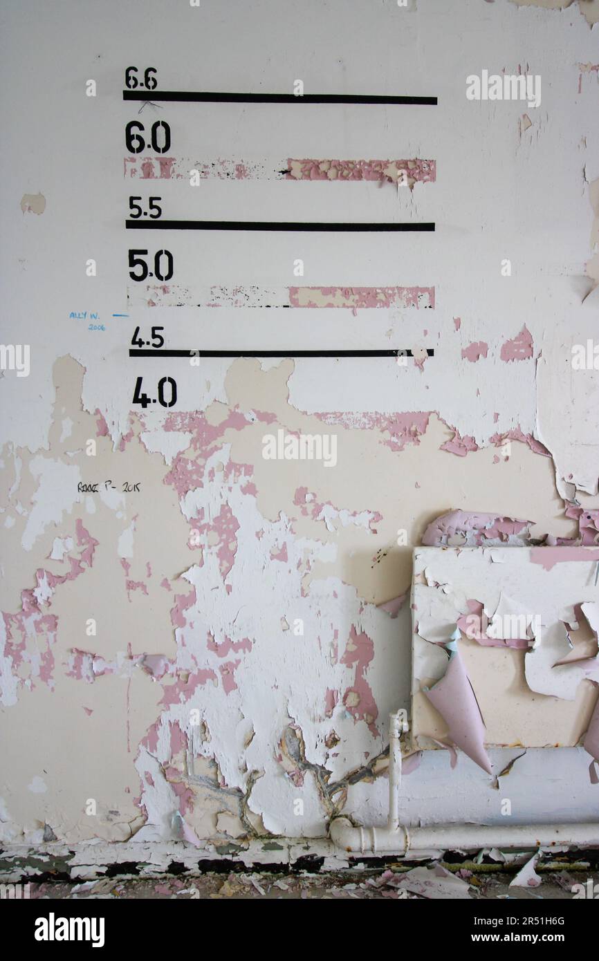 The measuring scale used by inmates. MILLISLE, NORTHERN IRELAND: THIS ...