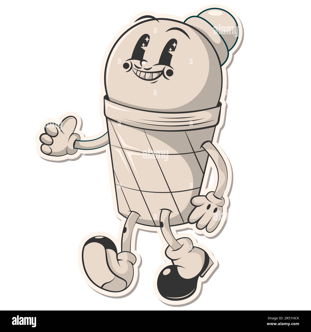 Ice cream 70s retro groovy illustration print Stock Vector Image & Art ...
