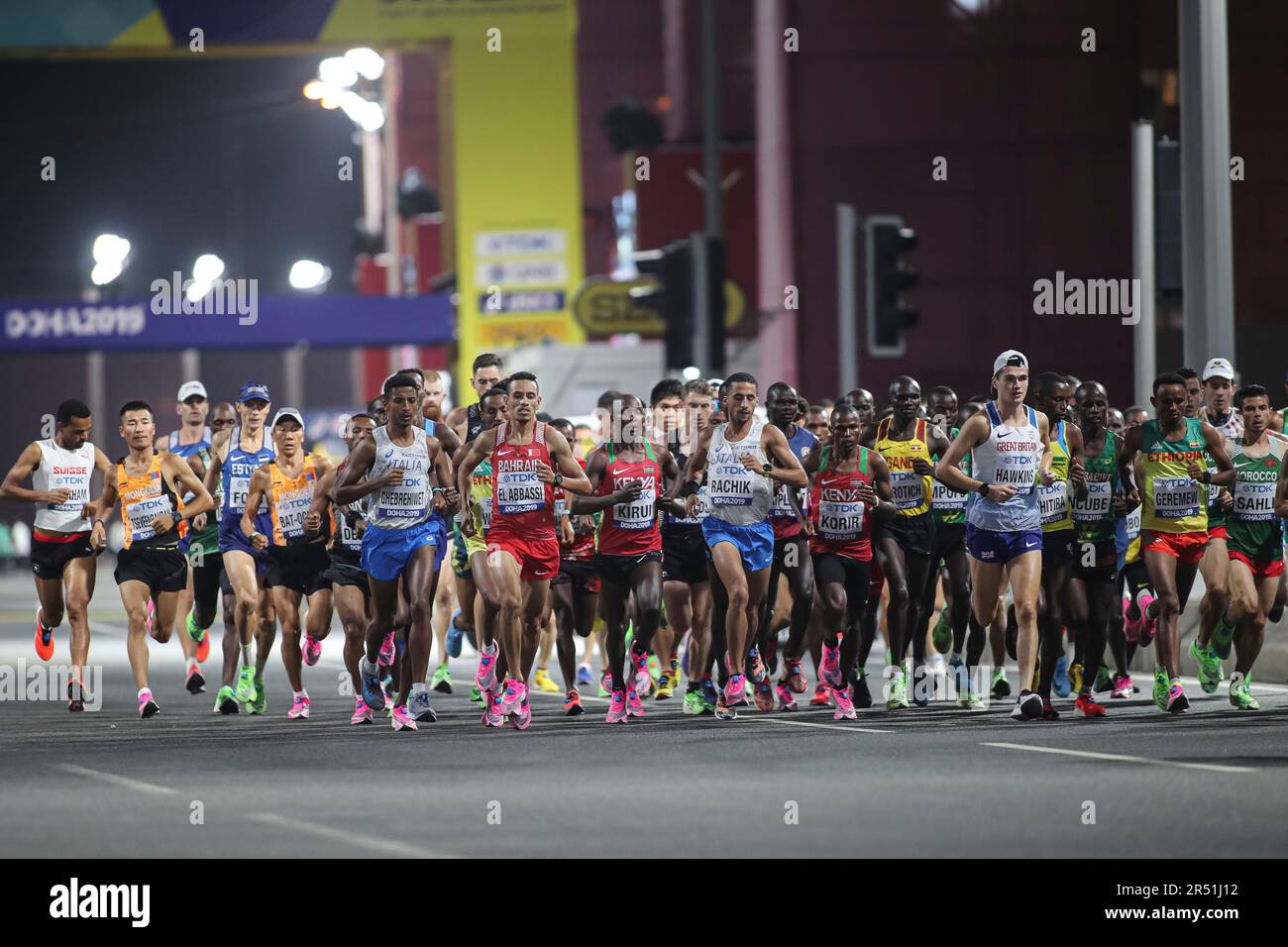 Image at the Doha 2019 World Athletics Championships Marathon Stock ...