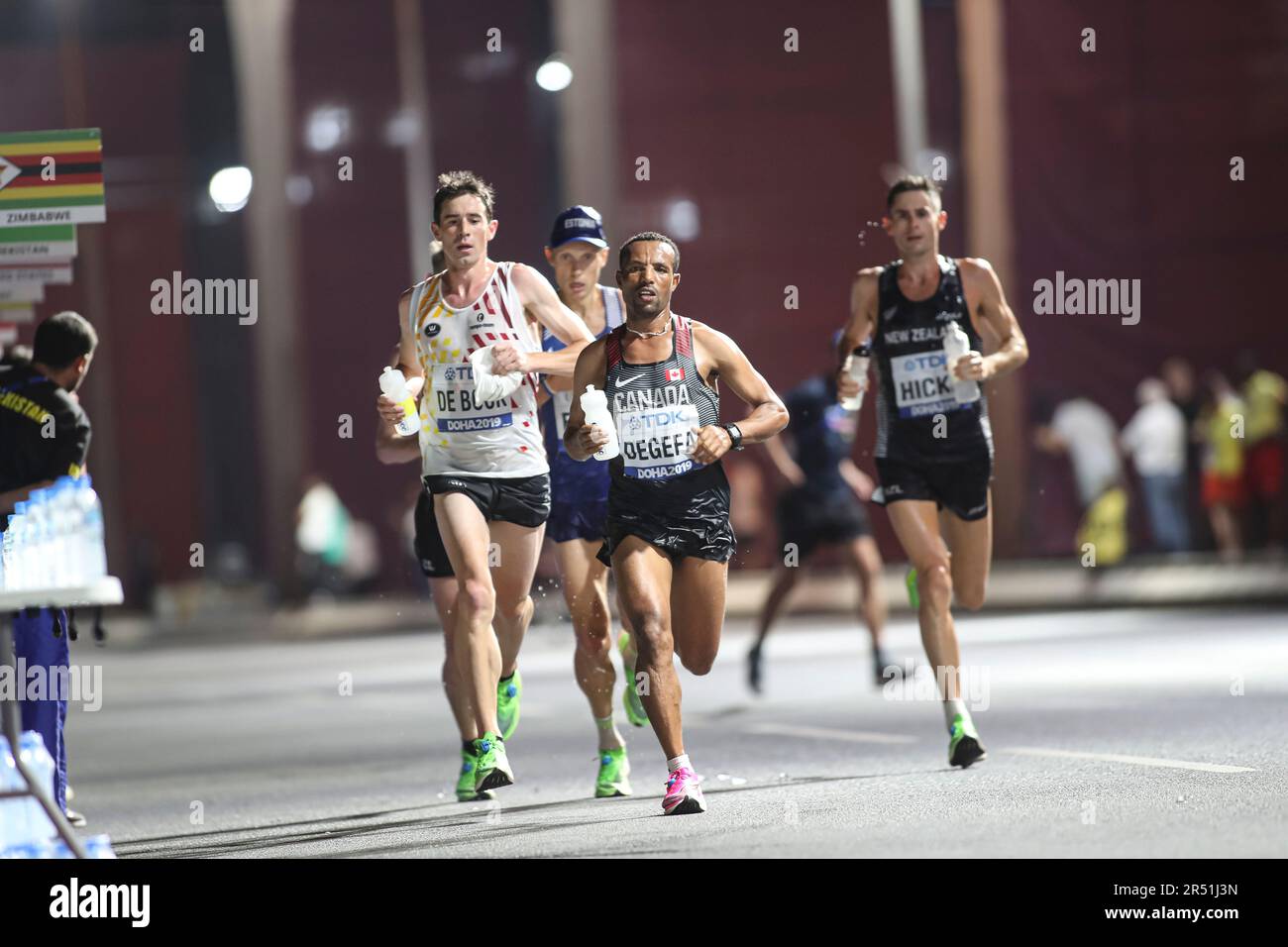 Berhanu Degefa participating in the Doha 2019 World Athletics ...