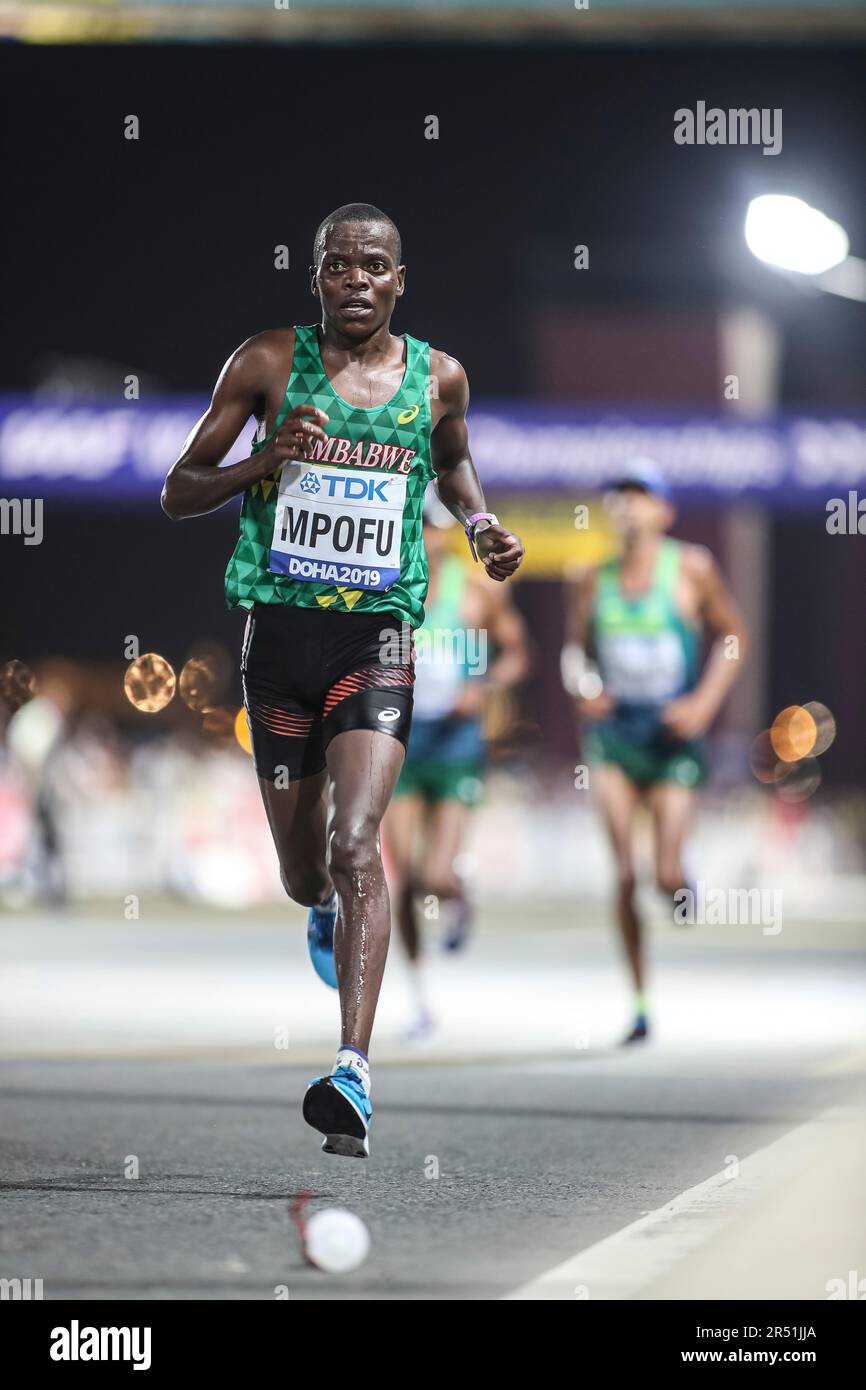 Isaac Mpofu participating in the Doha 2019 World Athletics ...
