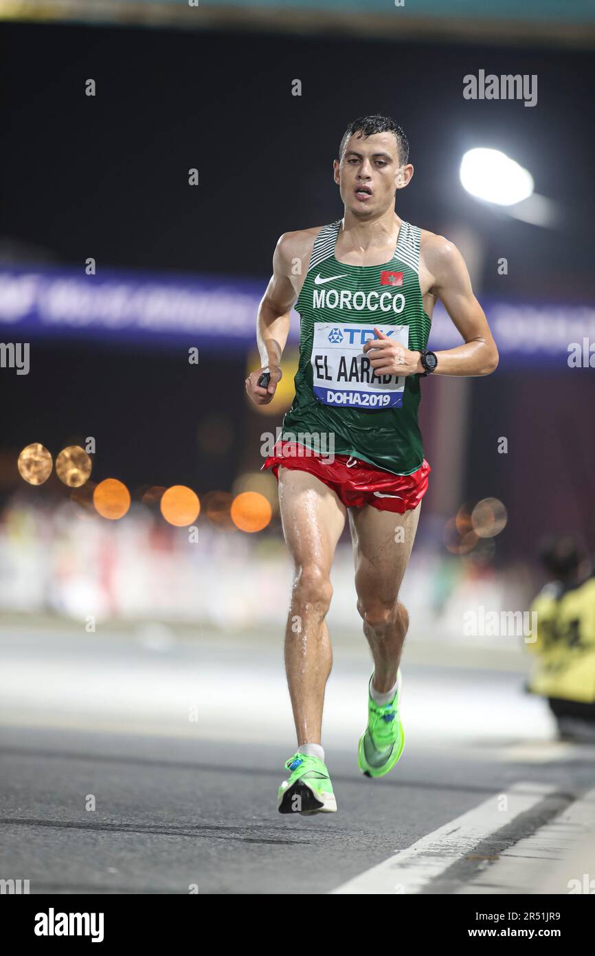 Mohamed Reda EL AARABY participating in the Doha 2019 World Athletics ...