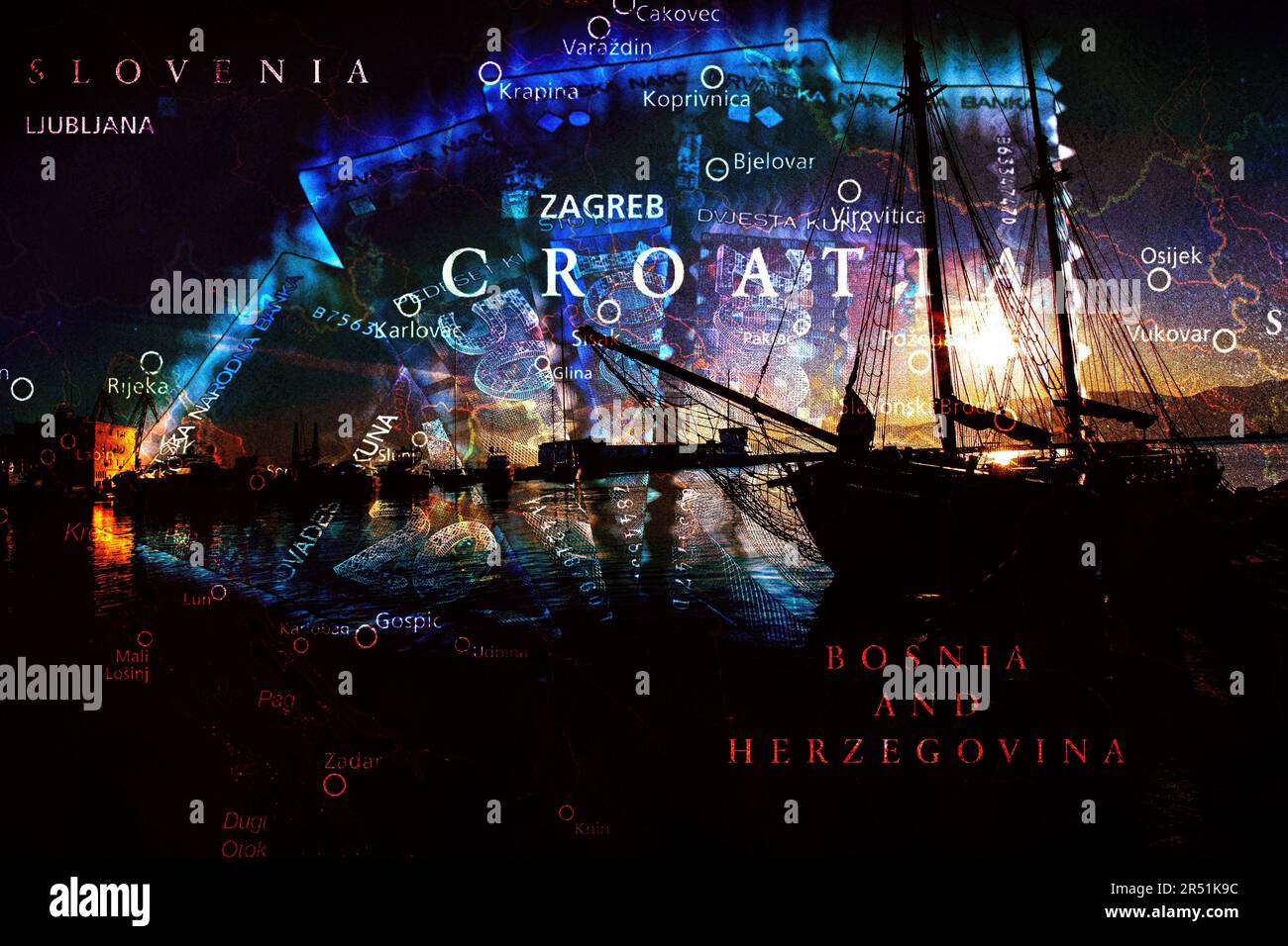 DIGITAL ART : CROATIA - BALKAN TIME Stock Photo - Alamy