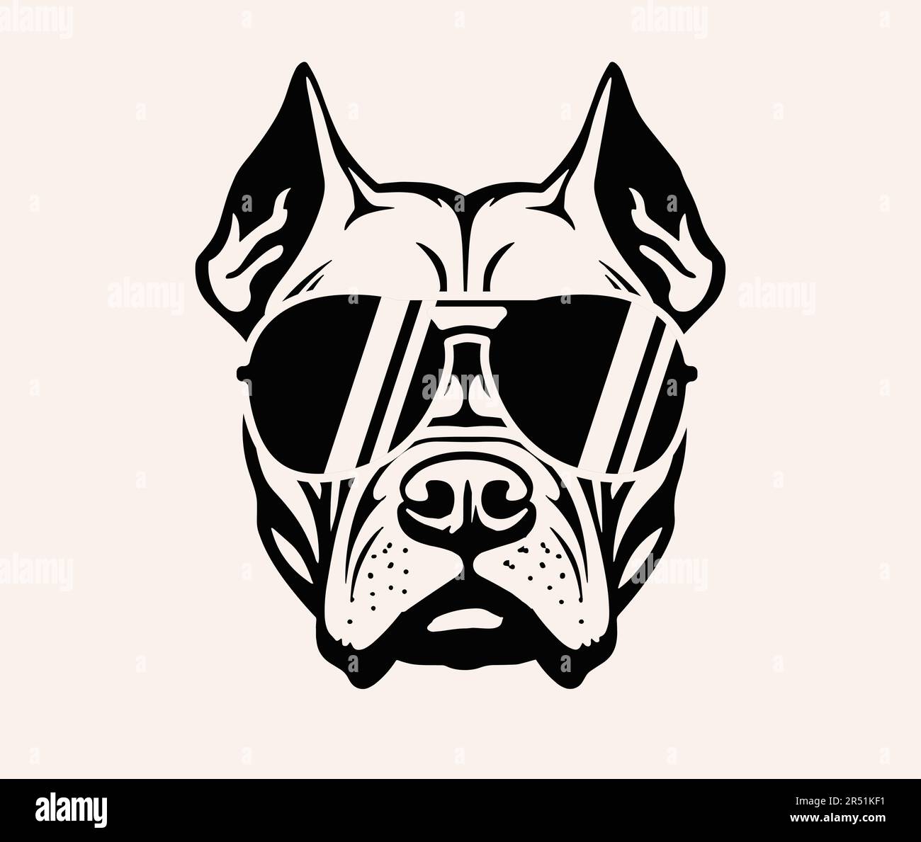 Black american pitbull terrier Stock Vector Images - Alamy