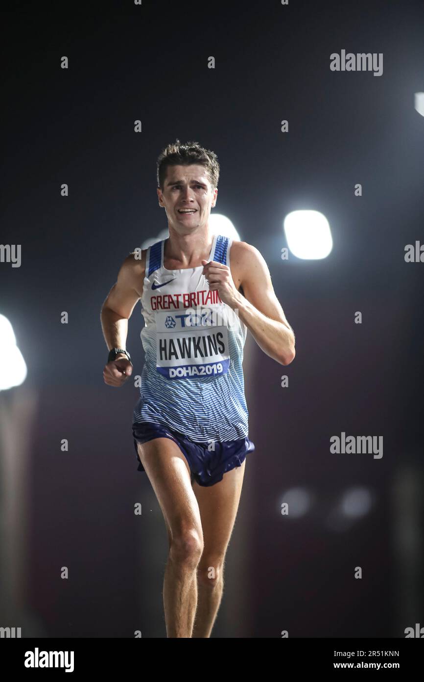 Callum HAWKINS participating in the Doha 2019 World Athletics ...