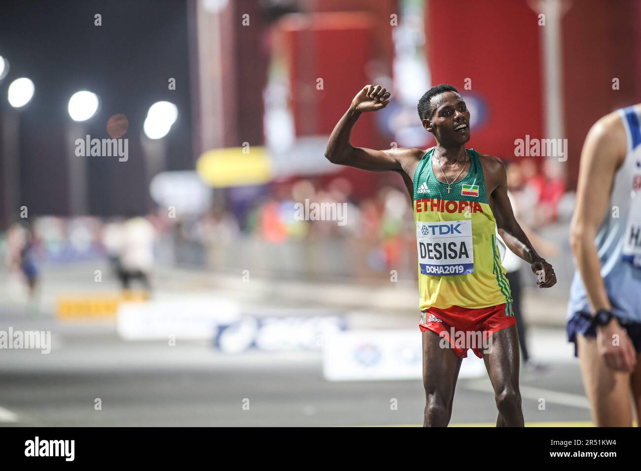 Lelisa DESISA participating in the Doha 2019 World Athletics ...