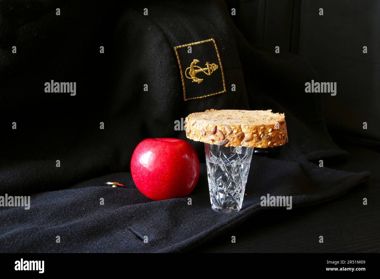 Photo shows a sad tradition of remembrance of the departed person. The ...