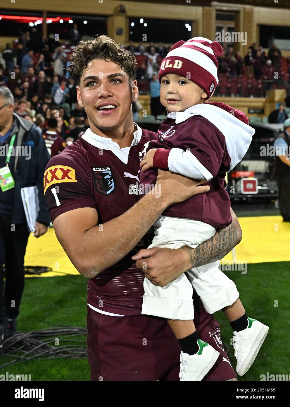 Adelaide, Australia. 31st May, 2023. Maroons player Reece Walsh ...