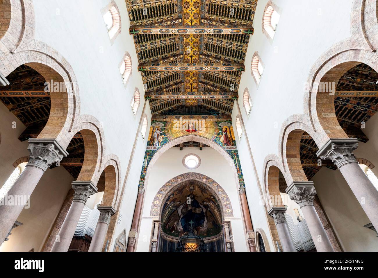 Interior of Duomo di Messina or Messina Cathedral of Santa Maria ...