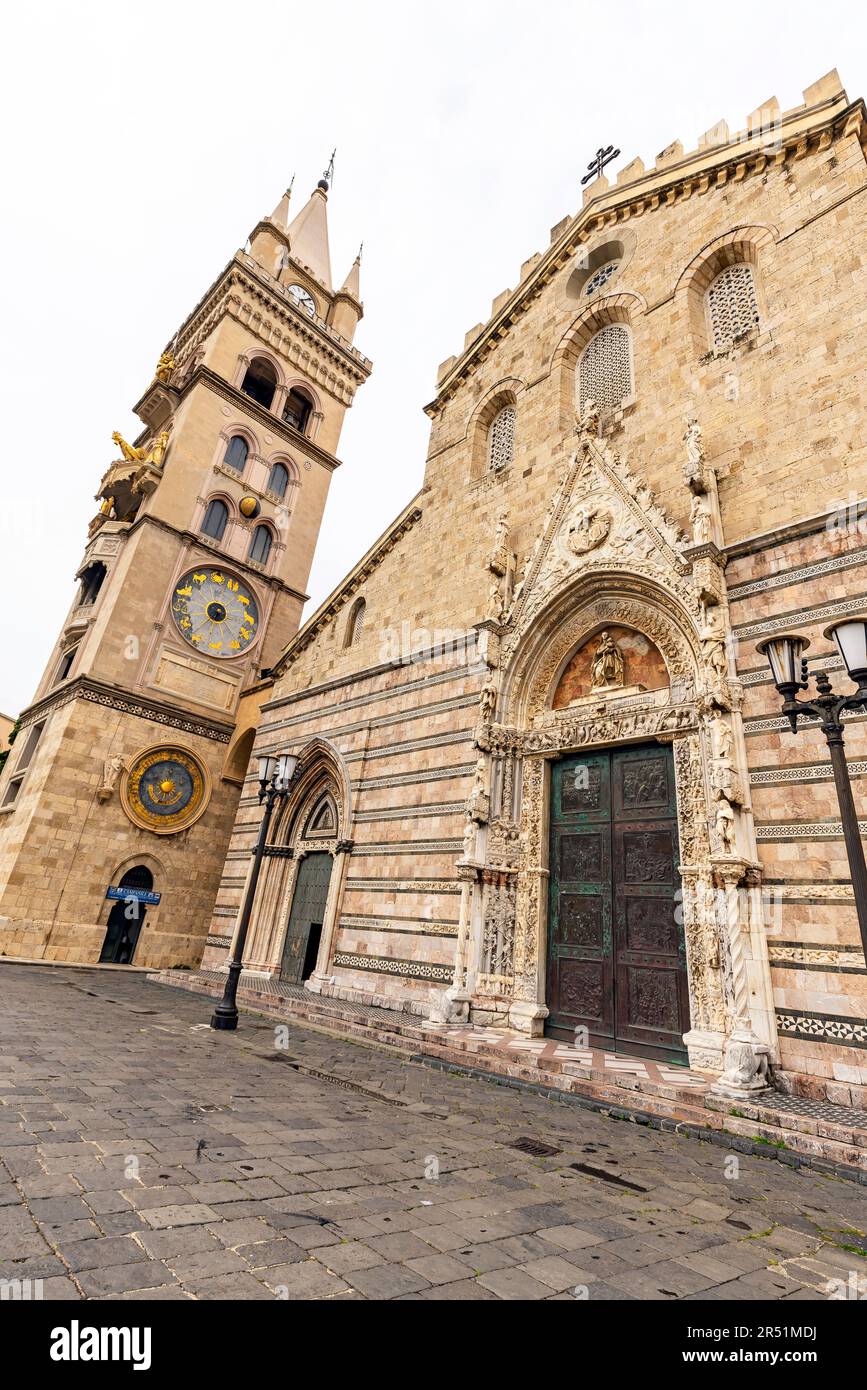 Duomo di Messina or Messina Cathedral of Santa Maria Assunta and Piazza ...