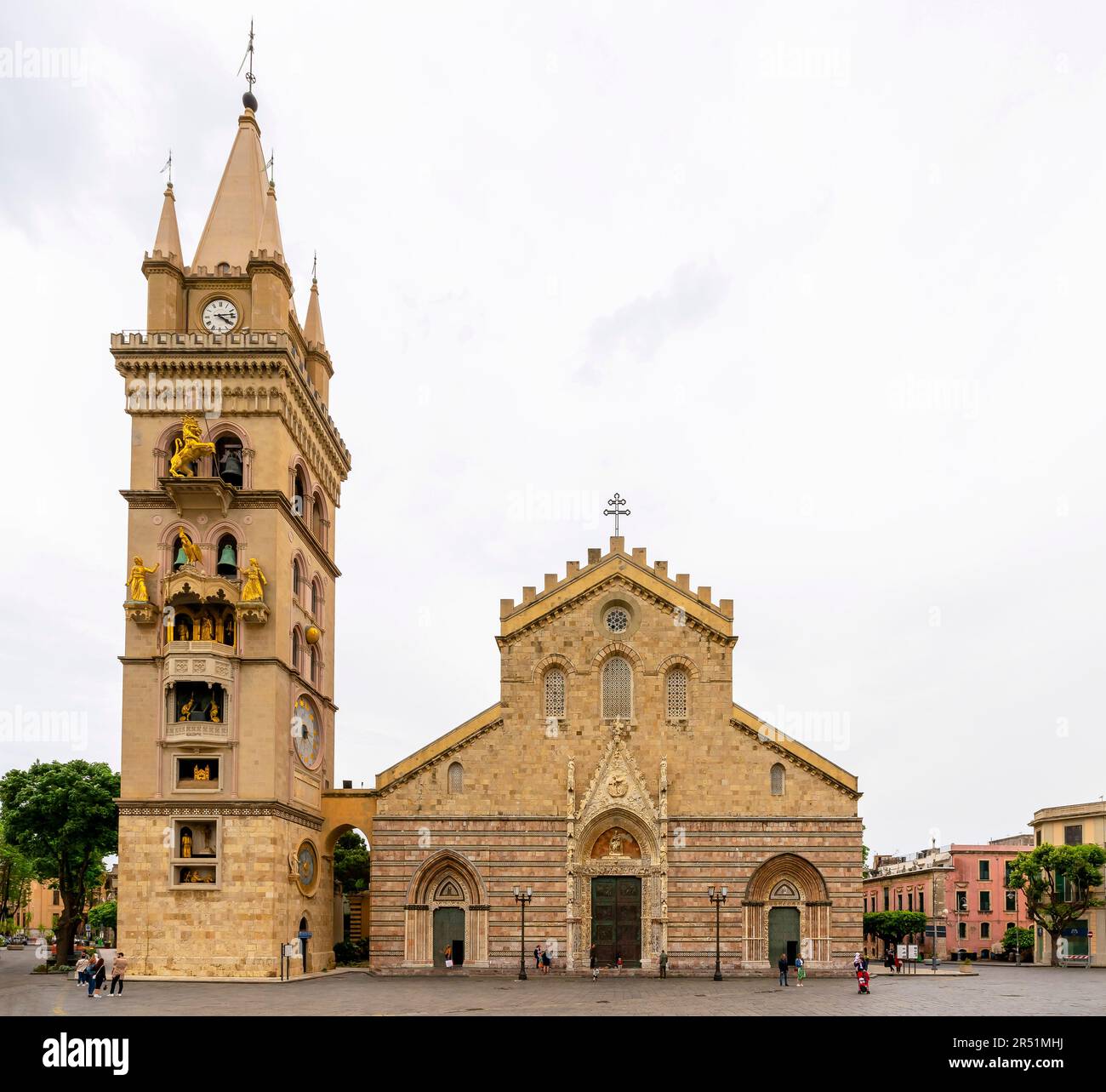 Duomo di Messina or Messina Cathedral of Santa Maria Assunta and Piazza ...