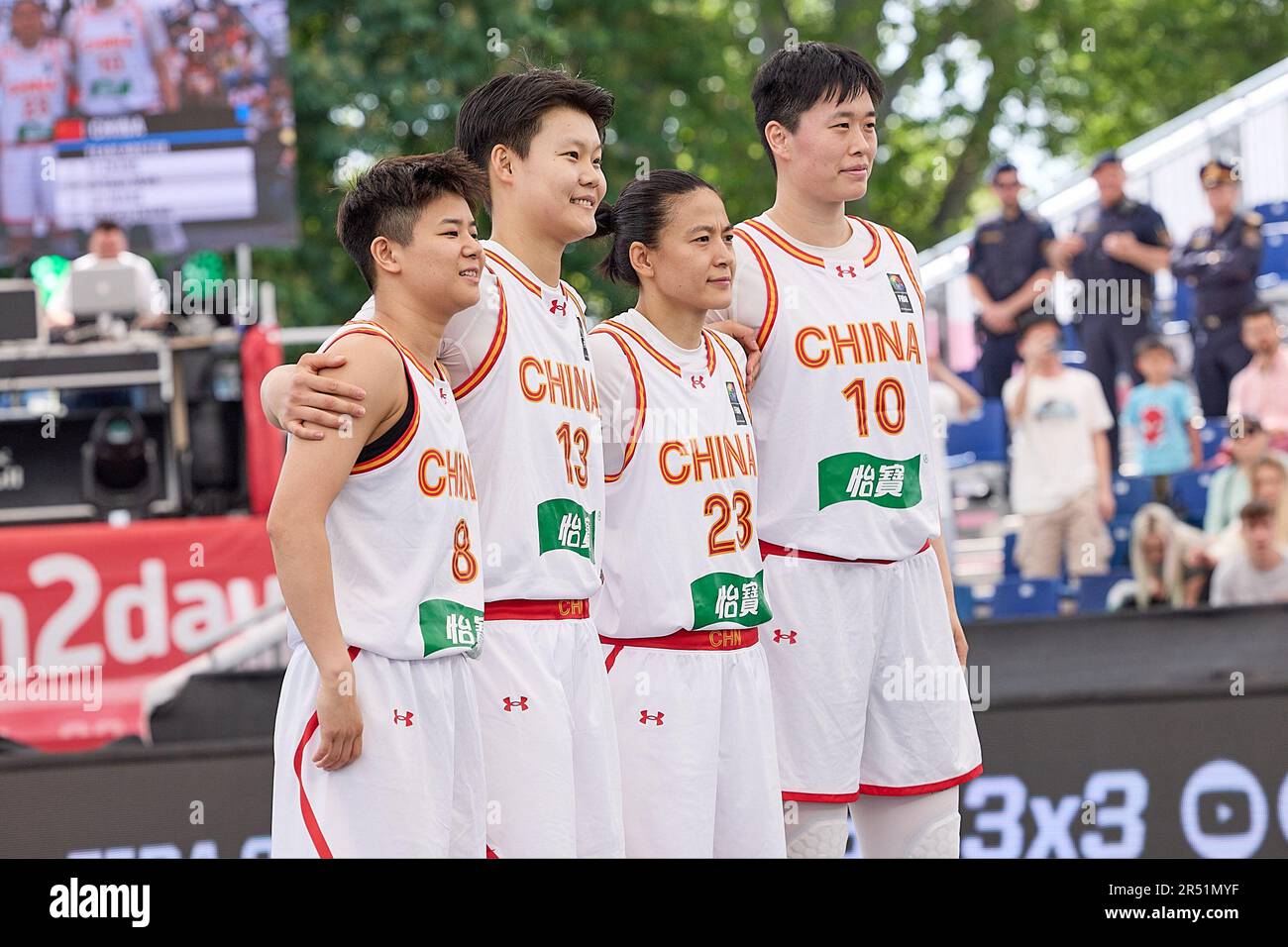 Vienna, Austria. 31st May, 2023. Zhang Yi, Wan Jiyuan, Wang Lili and Zhang Zhiting (from L to R ...