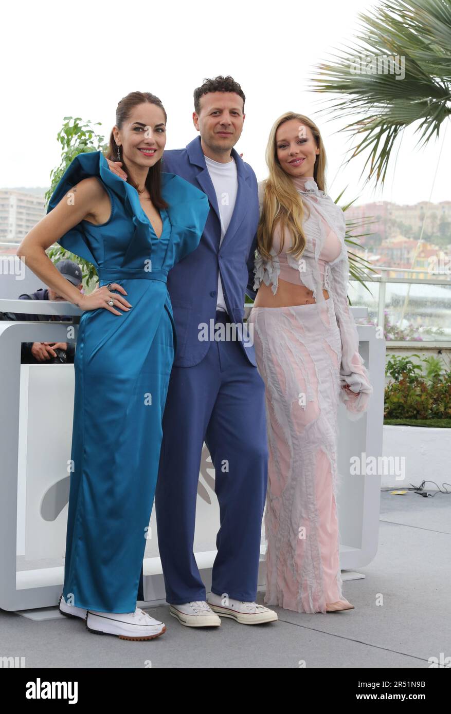 Cannes, France, 19th May, 2023. Barbara Mori, Director Amat Escalante ...
