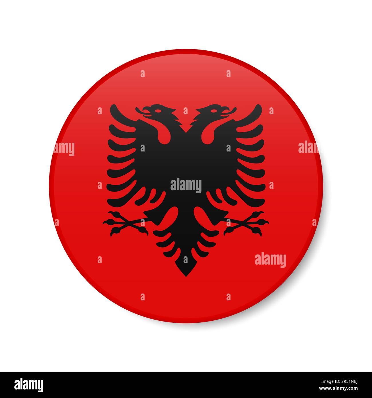Albania flag badge Stock Vector Images - Alamy