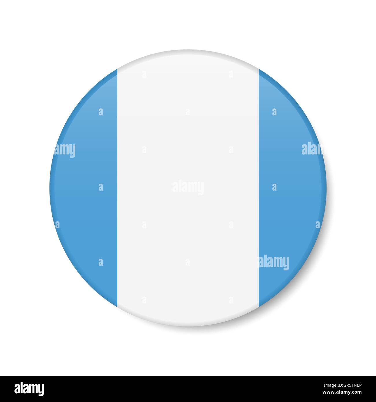 Guatemala circle button icon. Guatemalan round badge flag with shadow ...