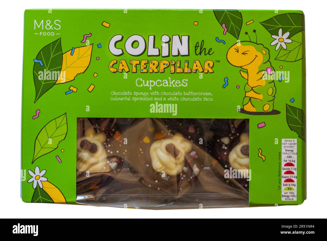 Packet of Marks & Spencer Colin the Caterpillar chocolate cupcakes ...