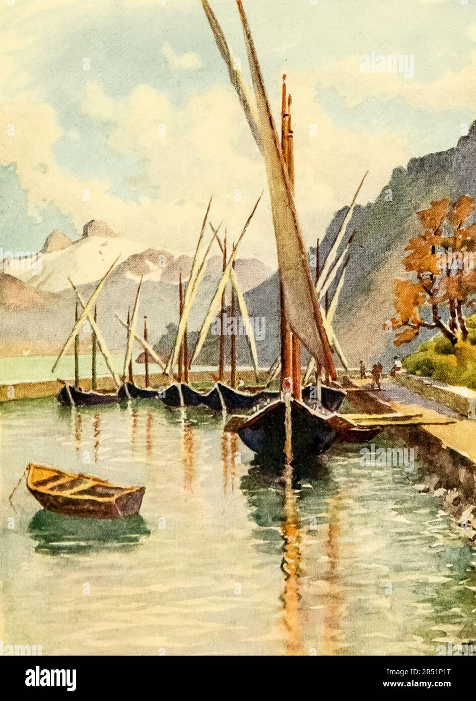 The Bay of Meillerie watercolour painting by J. Hardwicke Lewis and May ...