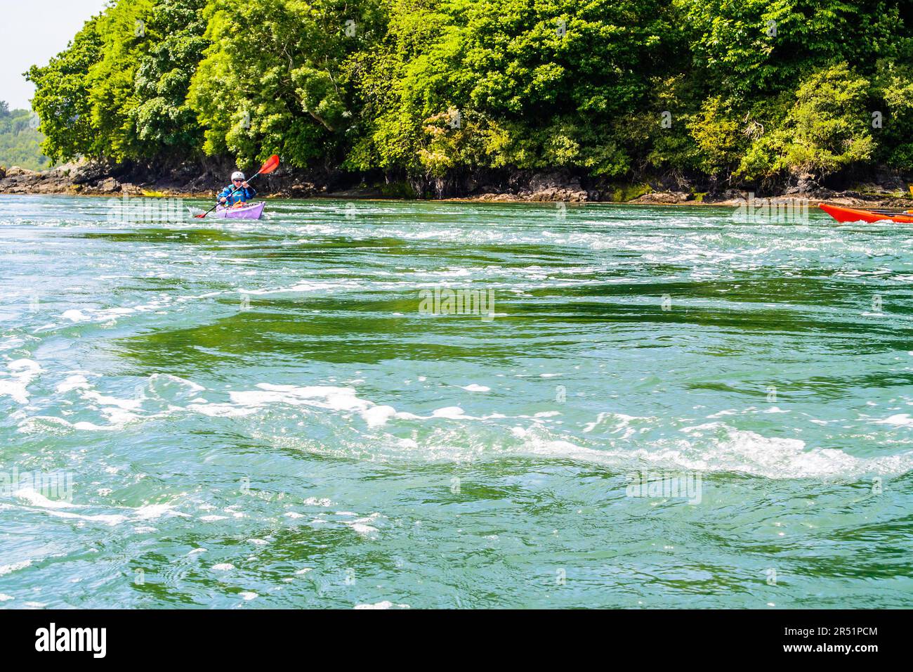Kayaking on the Menai Straits, Wales, UK Stock Photo - Alamy