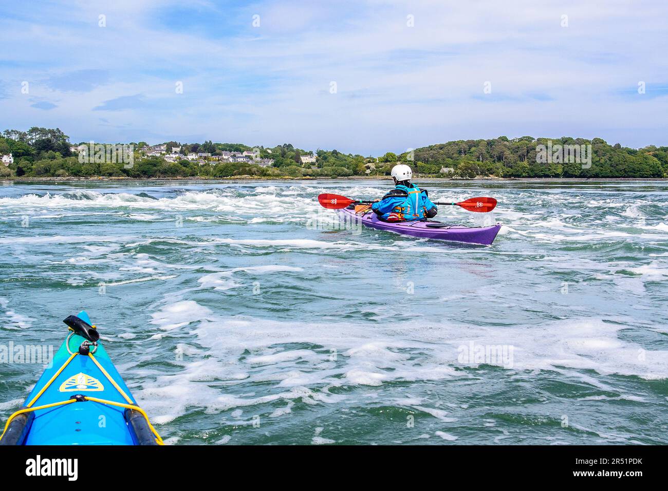 Kayaking on the Menai Straits, Wales, UK Stock Photo - Alamy