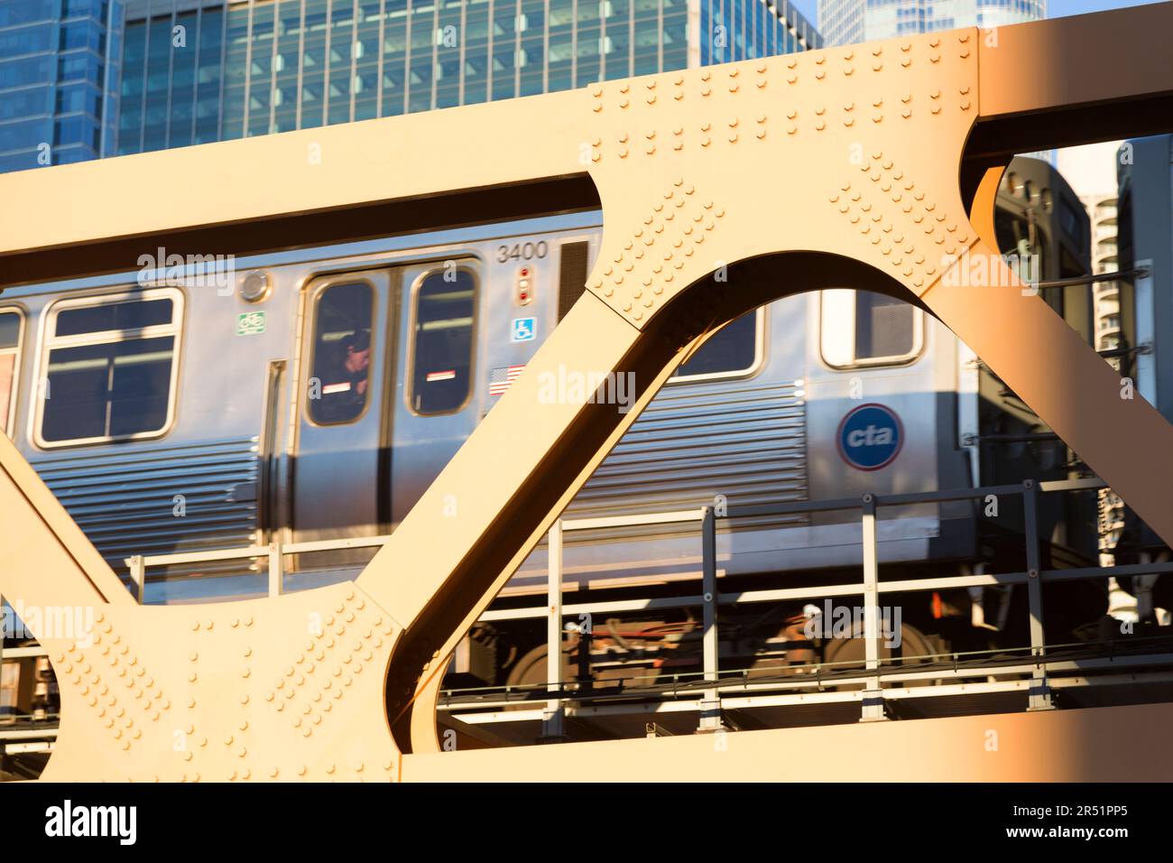 USA, Illinois, Chicago, Wells bridge and the Loop train Stock Photo - Alamy