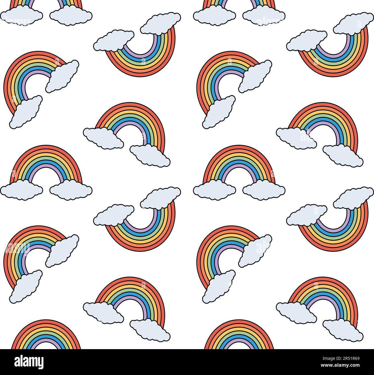 Vector seamless pattern of groovy lgbt rainbow Stock Vector Image & Art ...