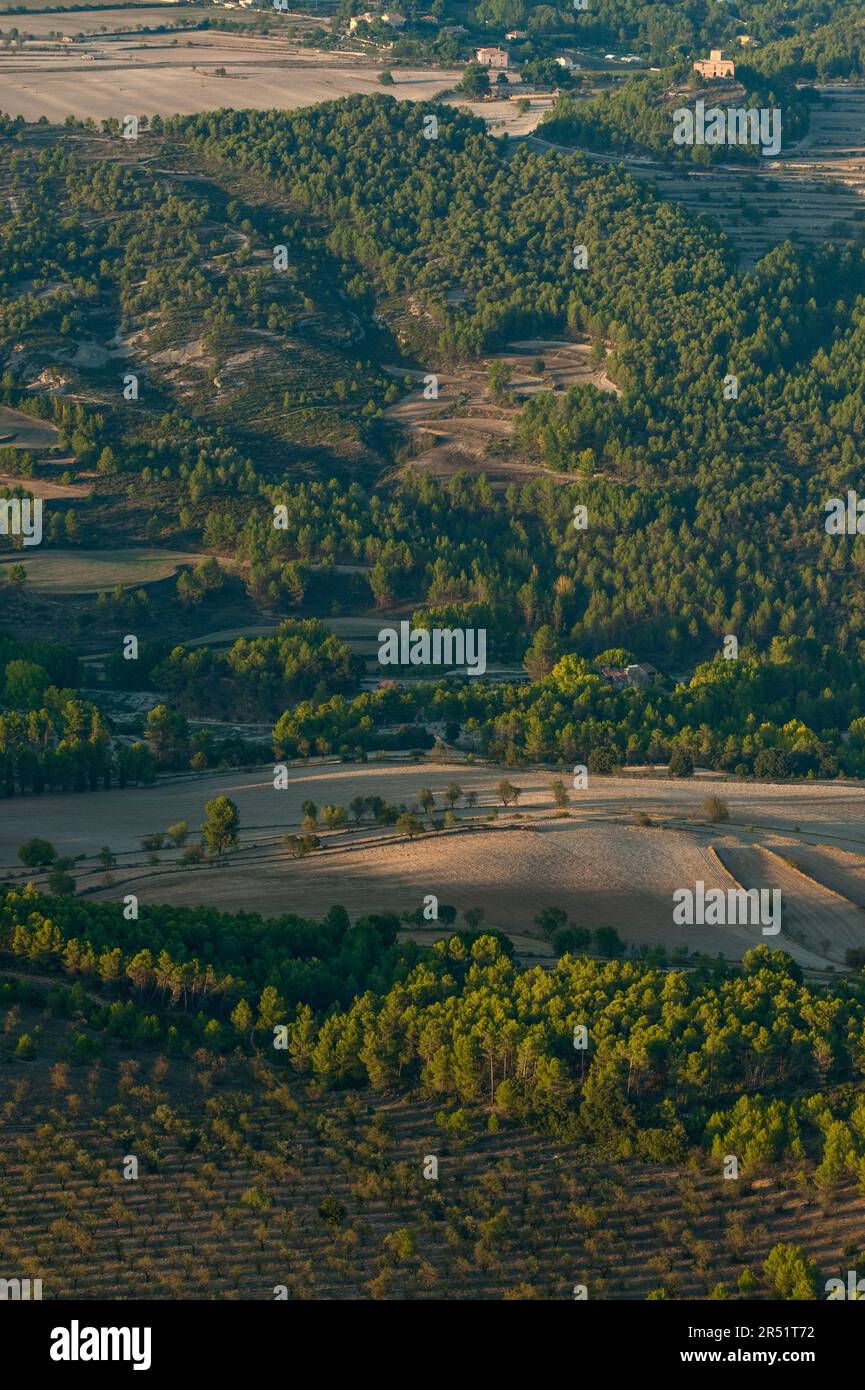 Dry farming fields in the area of Alcoy, Costa Blanca, Alicante, Spain ...