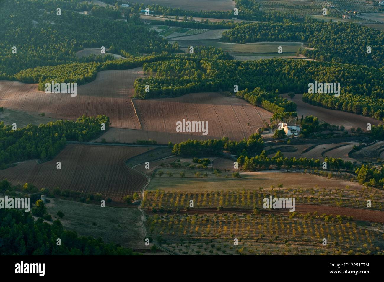 Dry farming fields in the area of Alcoy, Costa Blanca, Alicante, Spain ...