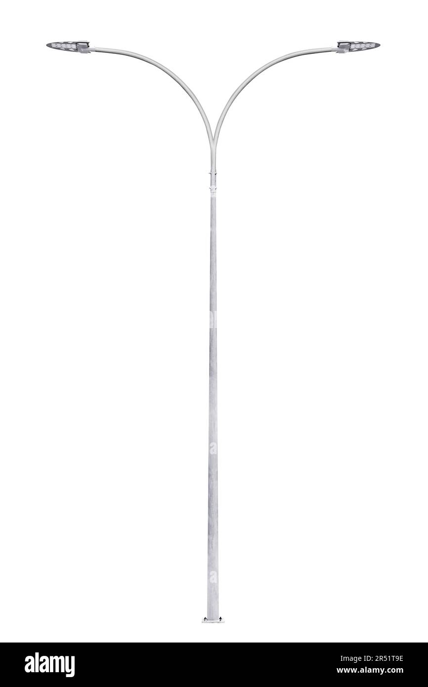 Street light pole isolated on a white background, with clipping path ...