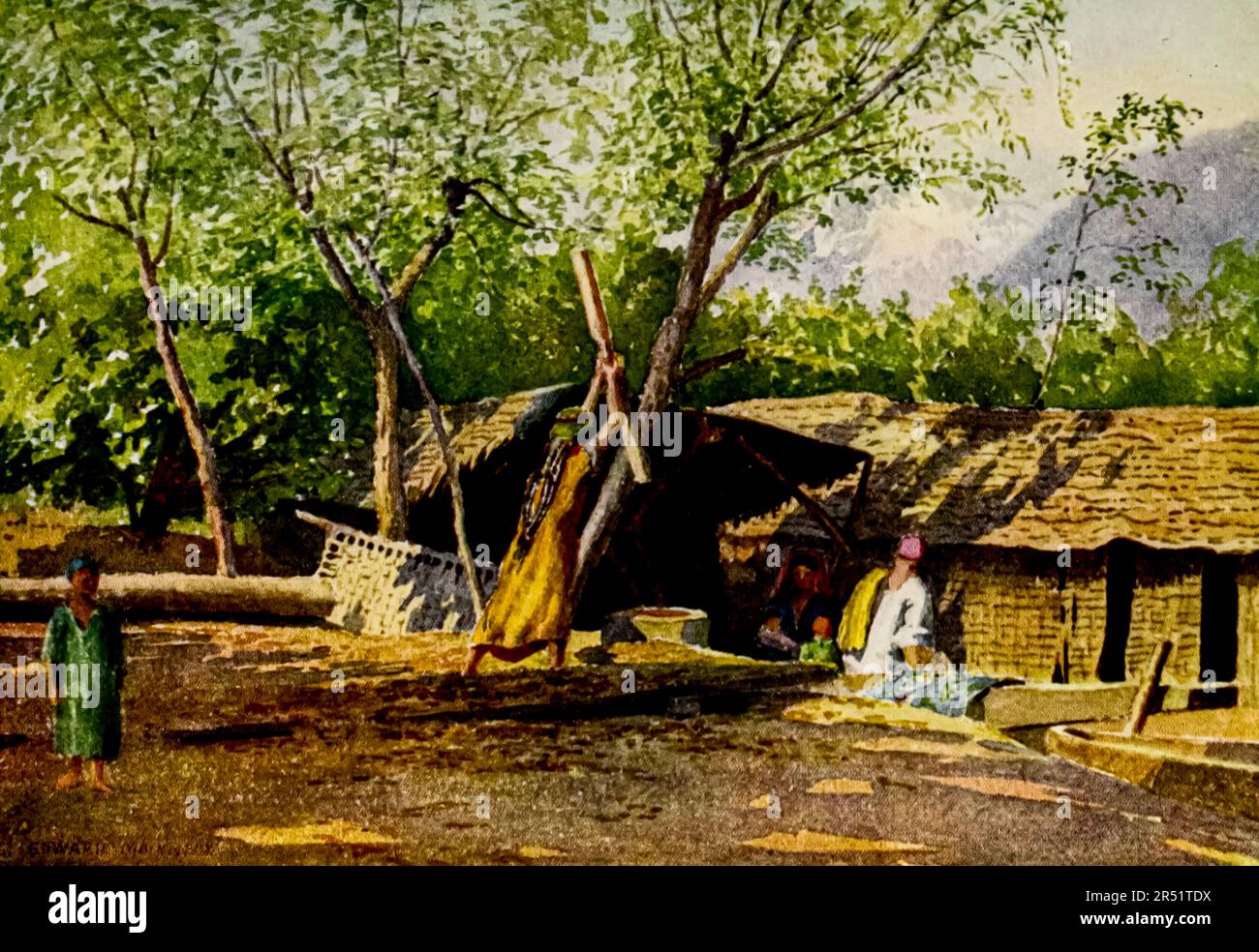 A Boatman and his Family painted by Major Edward Molyneux from the book ...