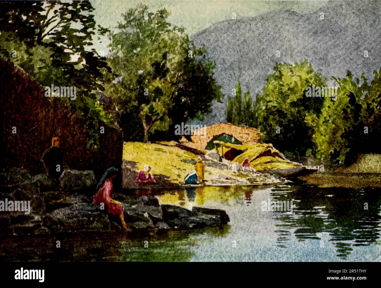 Akbar's Bridge, Karallayar painted by Major Edward Molyneux from the ...