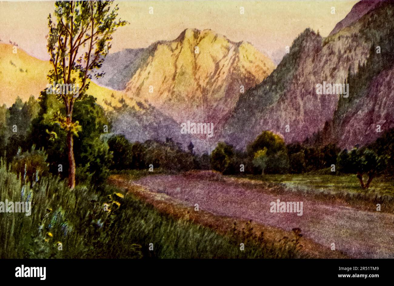 Rampur, Jhelum Valley Road painted by Major Edward Molyneux from the ...
