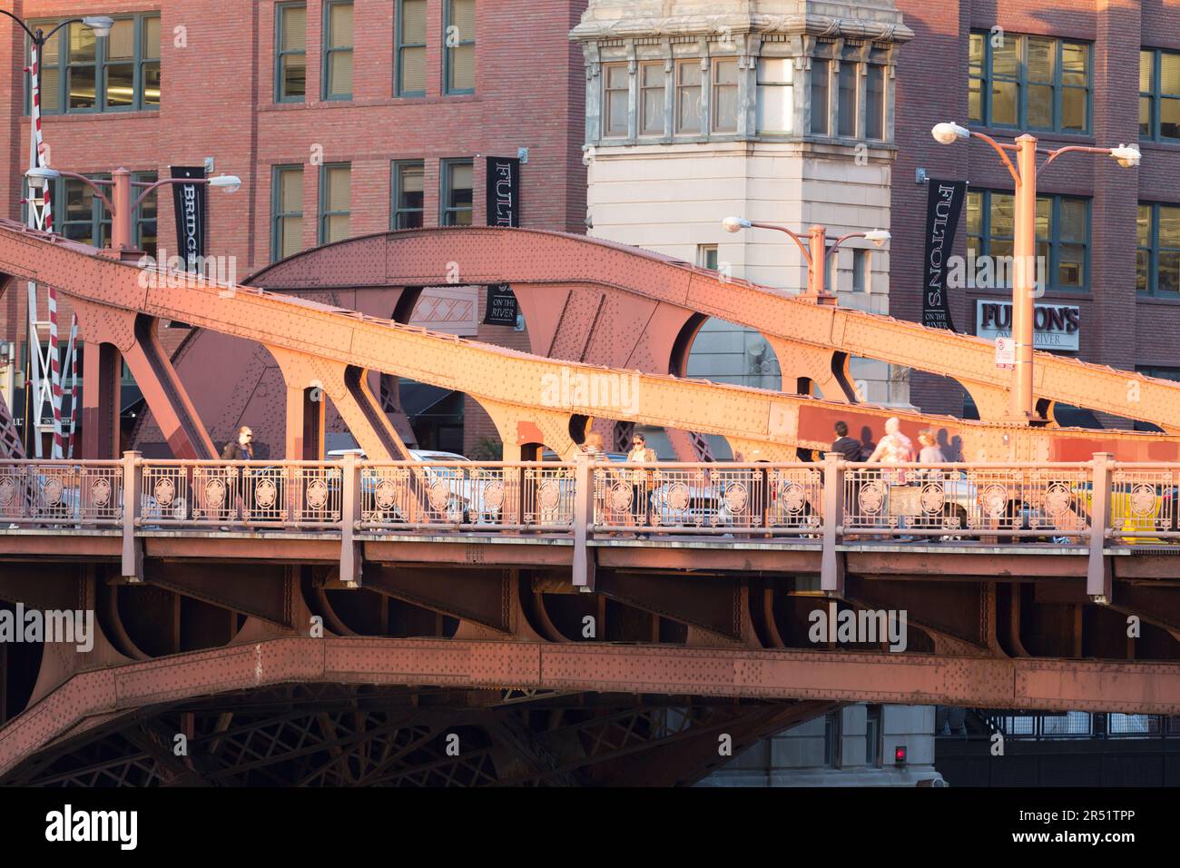 Chicago, Illinois, Chicago, LaSalle Street Bridge Stock Photo - Alamy