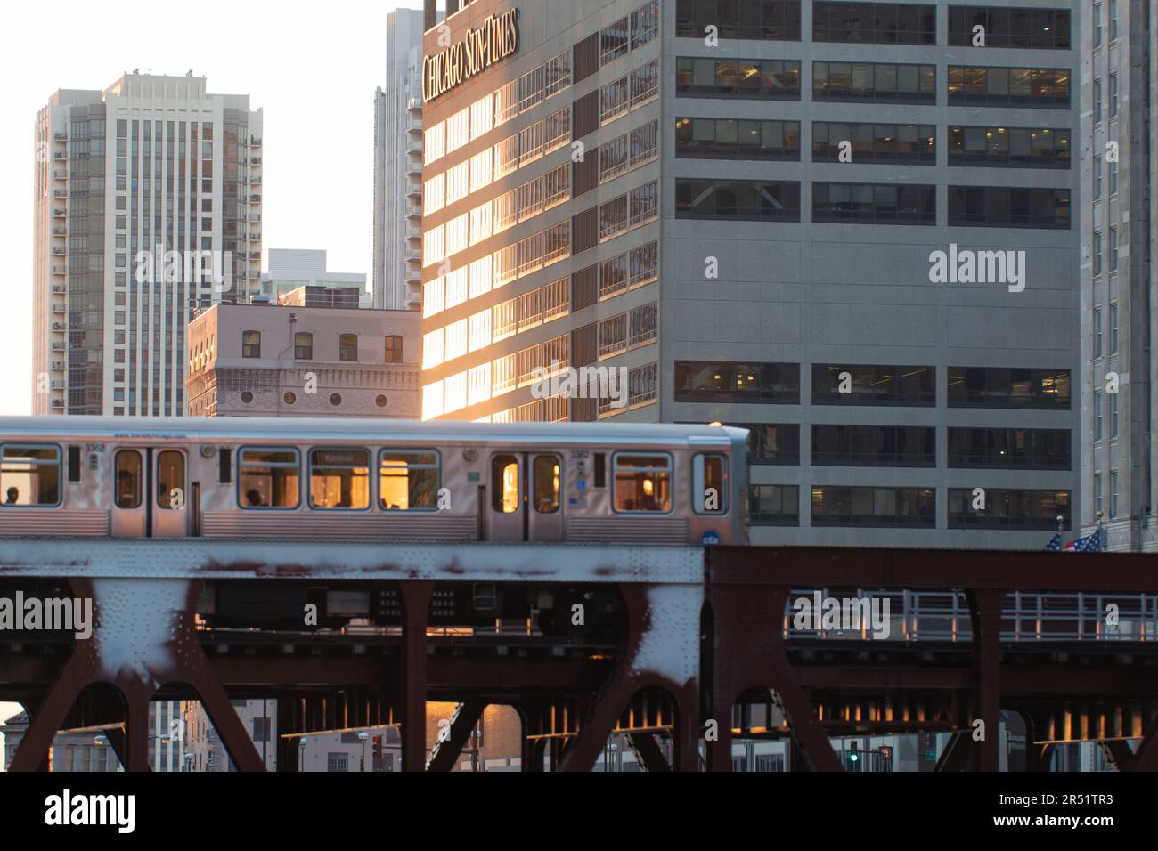 Chicago, Illinois, Chicago, CTA train (Chicago Transport Association ...
