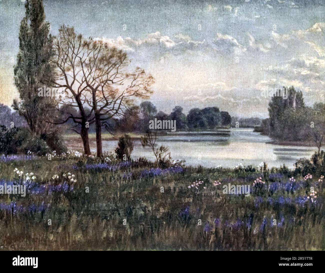 Looking up the Thames Painted by T. Mower Martin (Thomas Mower Martin ...