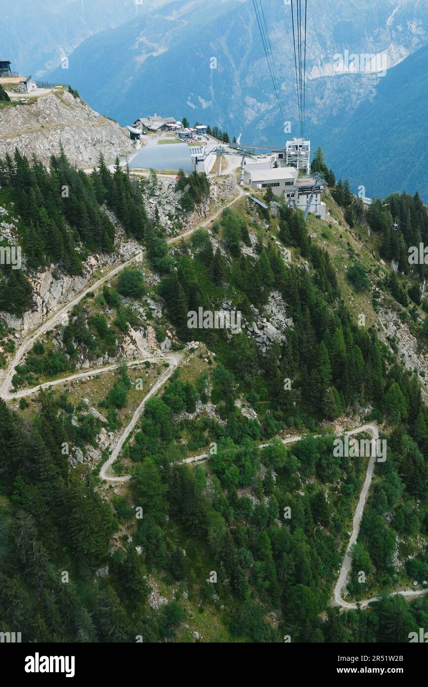 Planpraz ski slopes during the summer above Chamonix on the Tour du ...