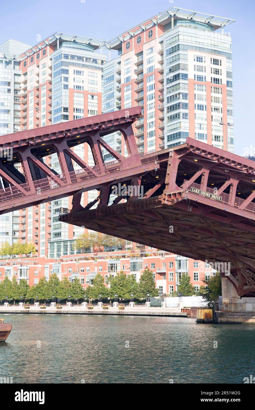 USA, Illinois, Chicago, Lake Shore Drive bridge Stock Photo - Alamy