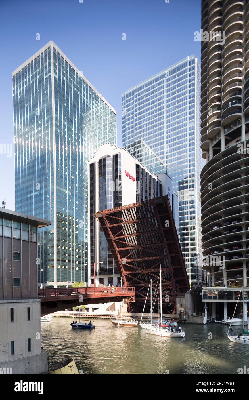 USA, Illinois, Chicago, Dearborn Street Bridge Stock Photo - Alamy