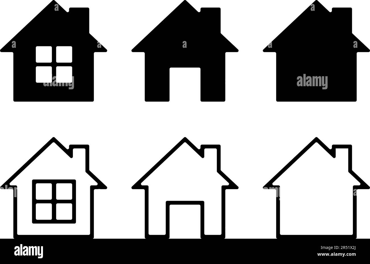 Set of home icons. Vector illustration Stock Vector Image & Art - Alamy