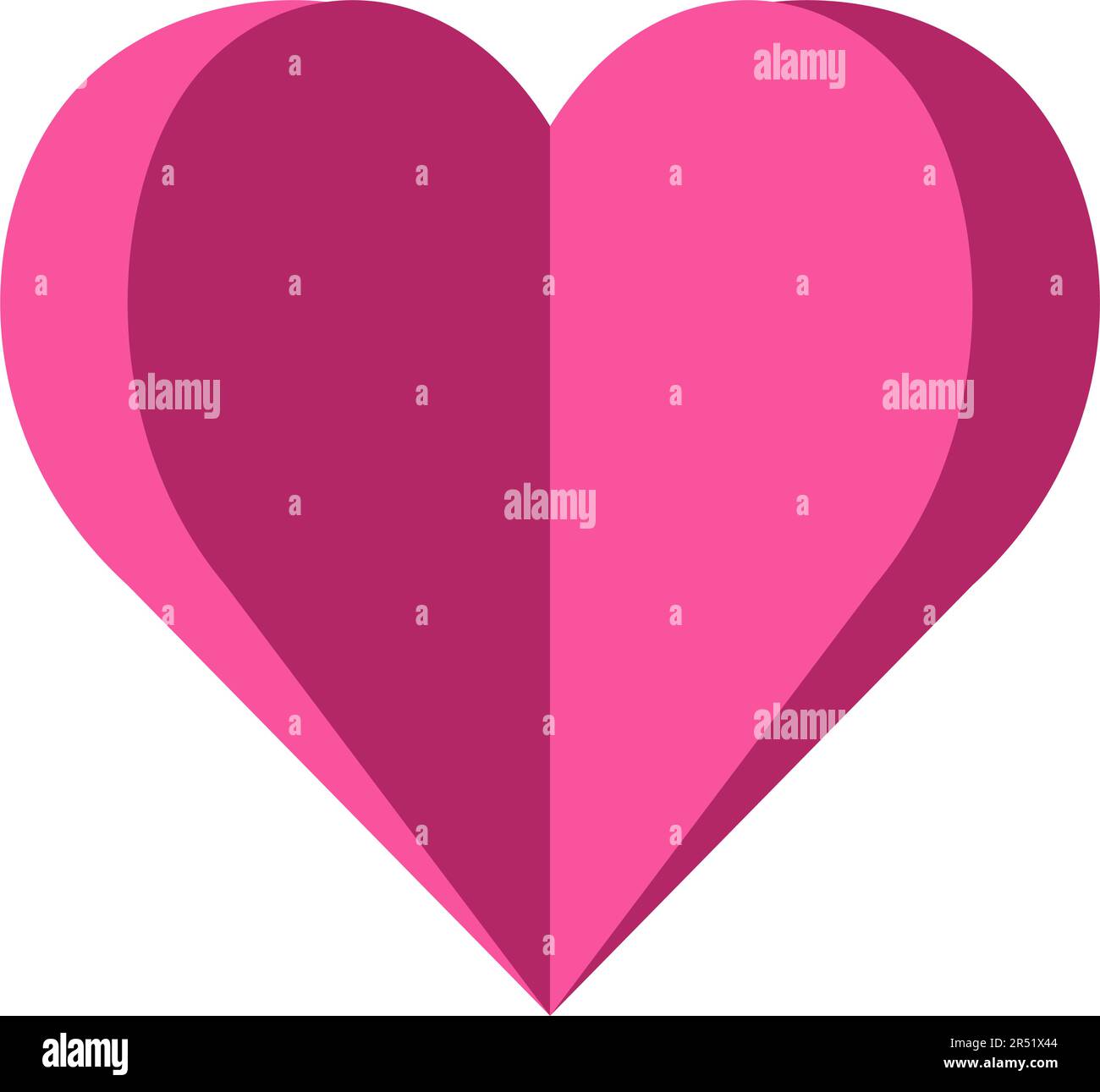 Abstract folded heart. Vector illustration Stock Vector Image & Art - Alamy