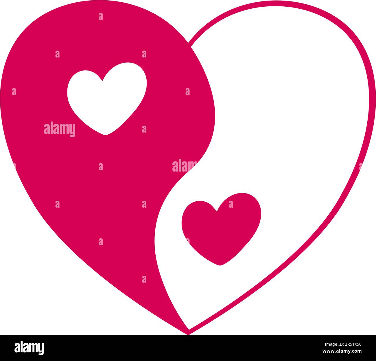 Yin Yang heart. Valentine's day. Vector illustration Stock Vector Image ... Yin Yang heart. Valentine's day. Vector illustration Stock Vector Image ...