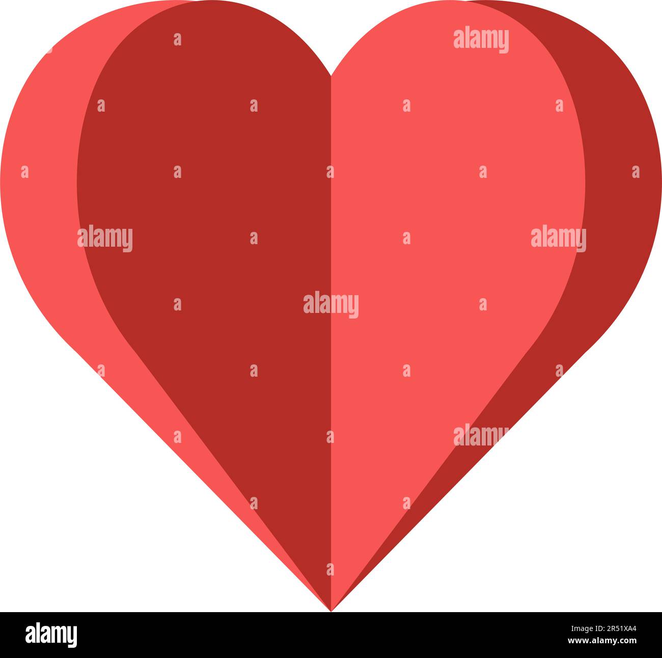 Abstract folded heart. Vector illustration Stock Vector Image & Art - Alamy