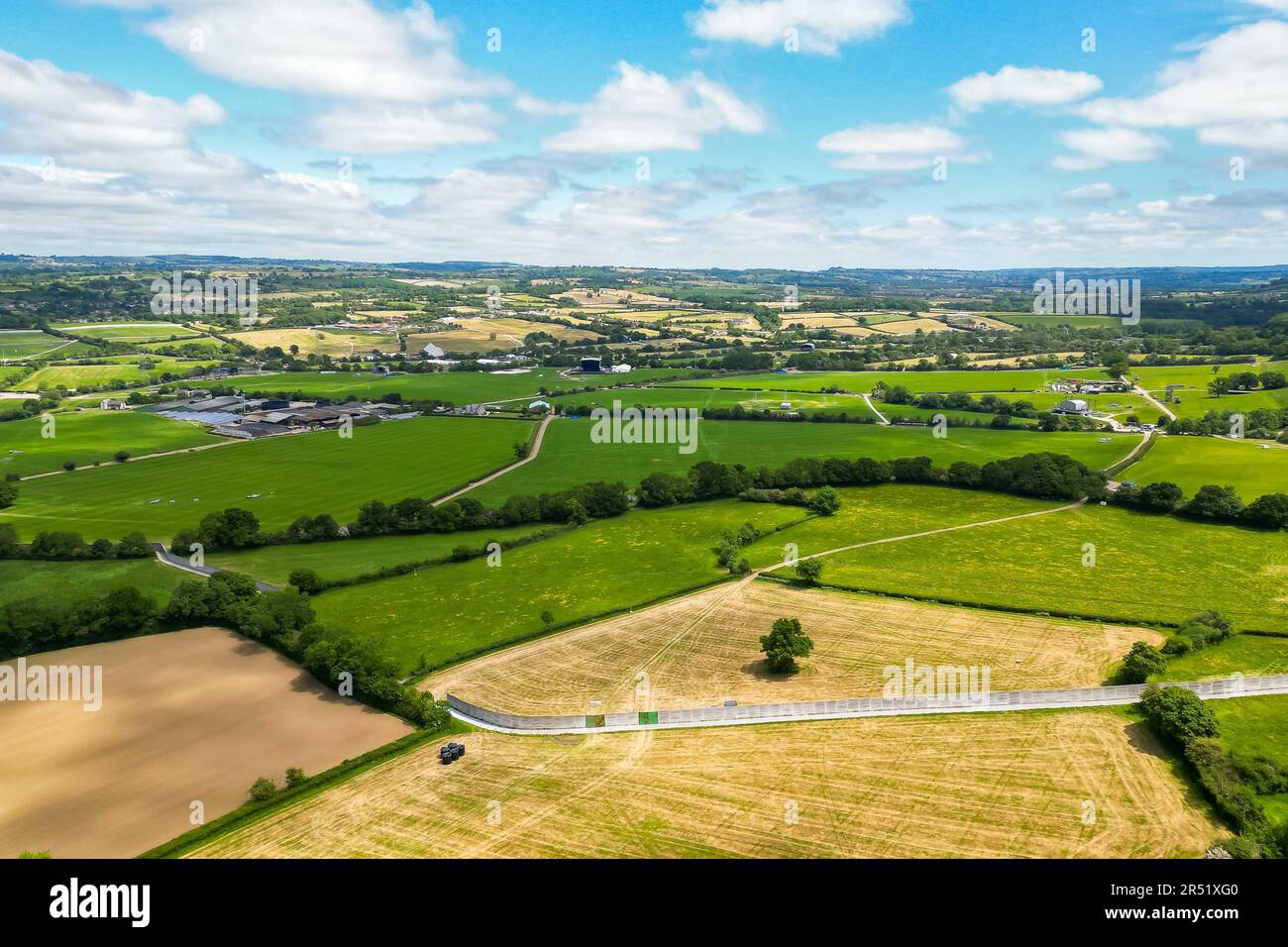 Pilton, Somerset, UK. 31st May 2023. UK Weather. General view from the ...