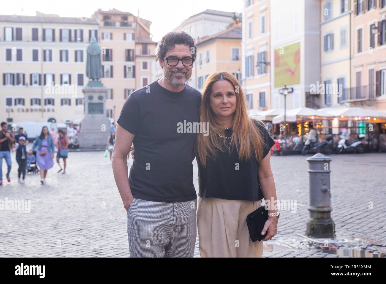 Alessandro Gassmann and Sabrina Knaflitz attend the premiere of the ...