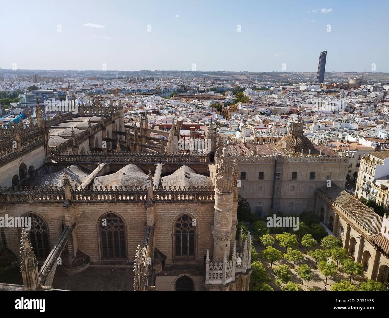 A View of the Catedral de Sevilla or Seville Cathedral, the largest ...