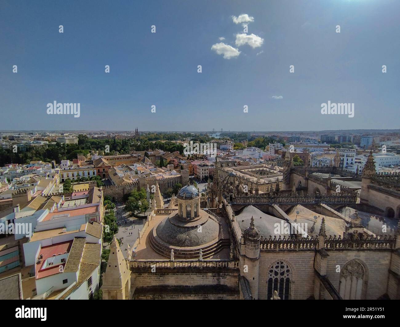 A View of the Catedral de Sevilla or Seville Cathedral, the largest ...