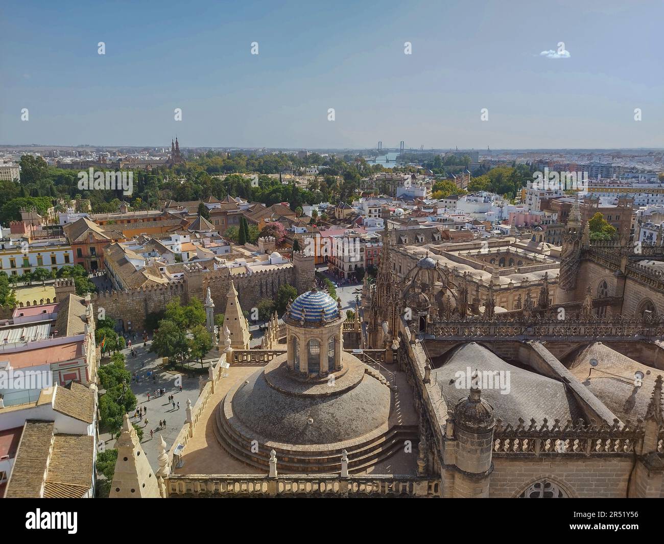 A View of the Catedral de Sevilla or Seville Cathedral, the largest ...