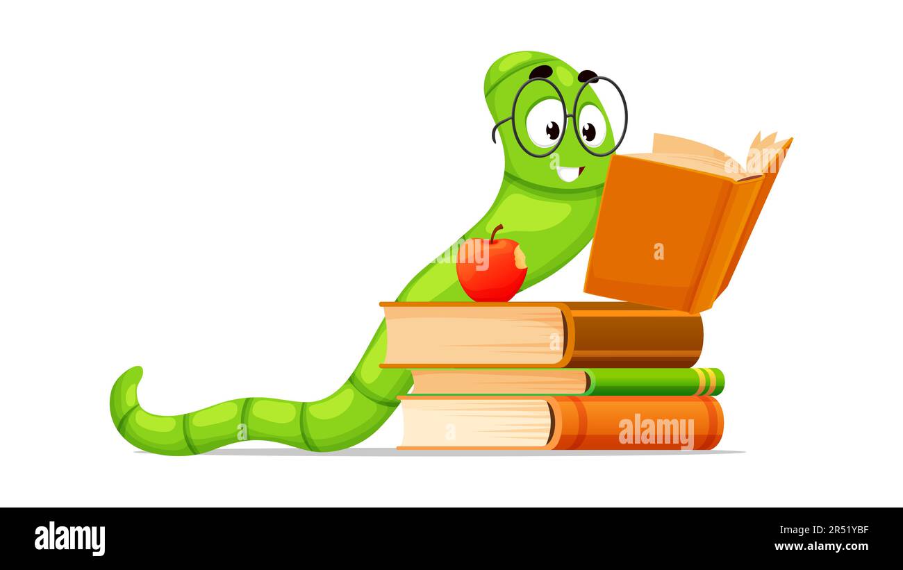Cartoon Bookworm Clipart