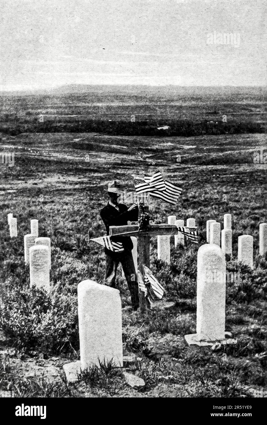 The Spot where Custer Fell Custer's Last Battlefield black and white ...