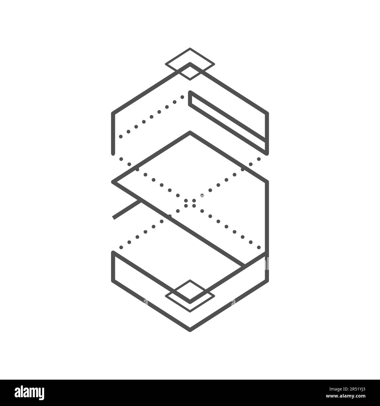 Geometric boho tattoo. Esoteric magic abstract line art symbol, occult ...